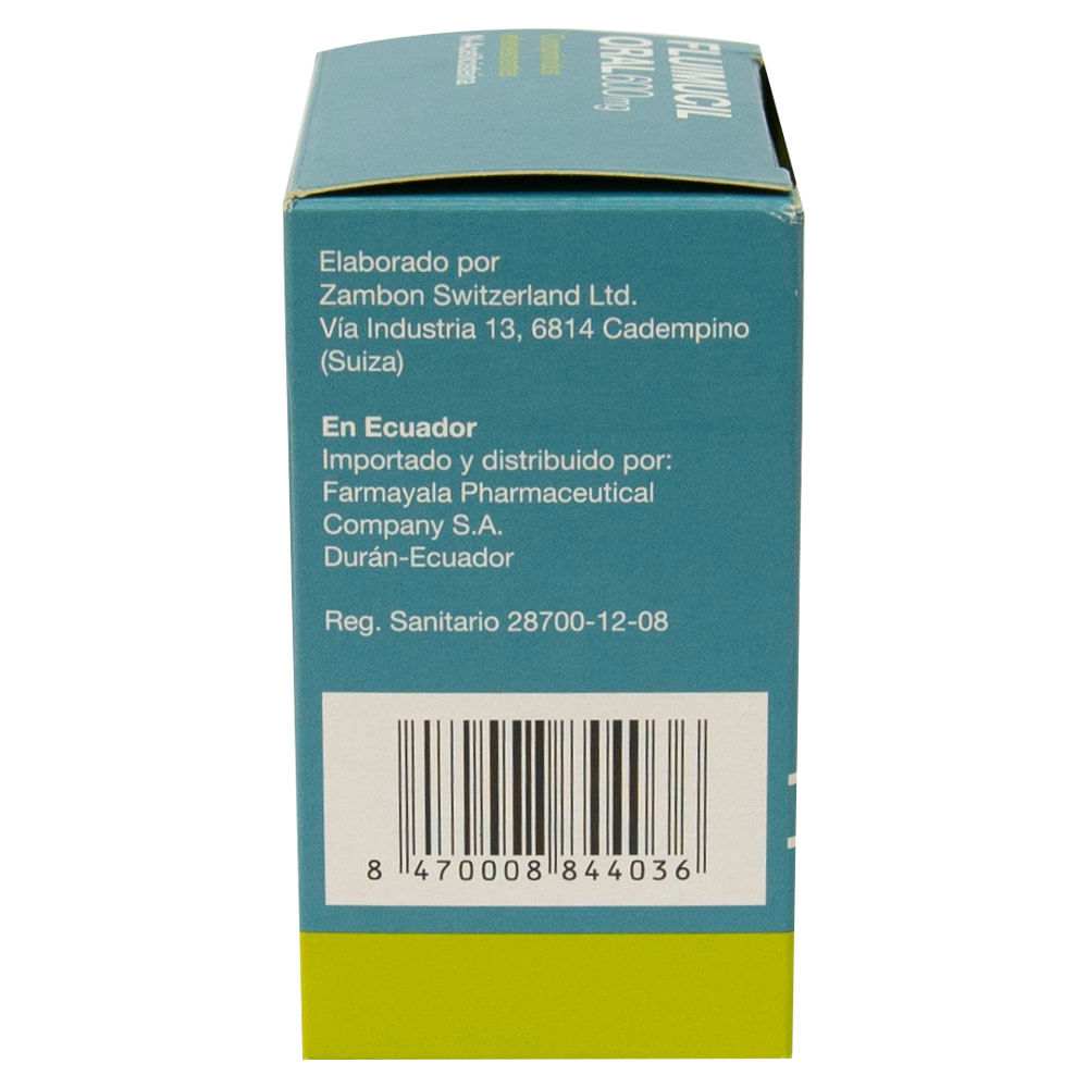 Fluimucil Tabletas Efervescentes 600 Mg Caja Con 20 Unidades