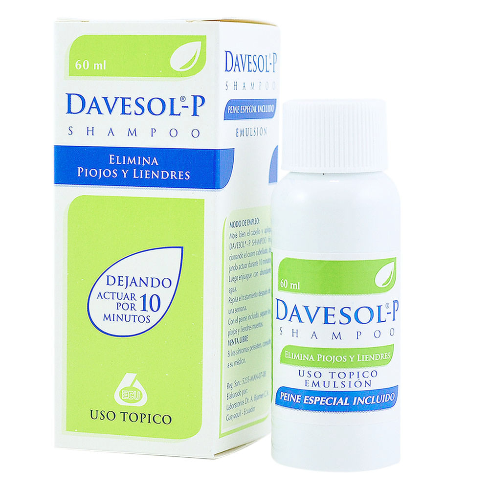 Davesol P Shampoo Frasco Con 60 mL - Farmacias Medicity