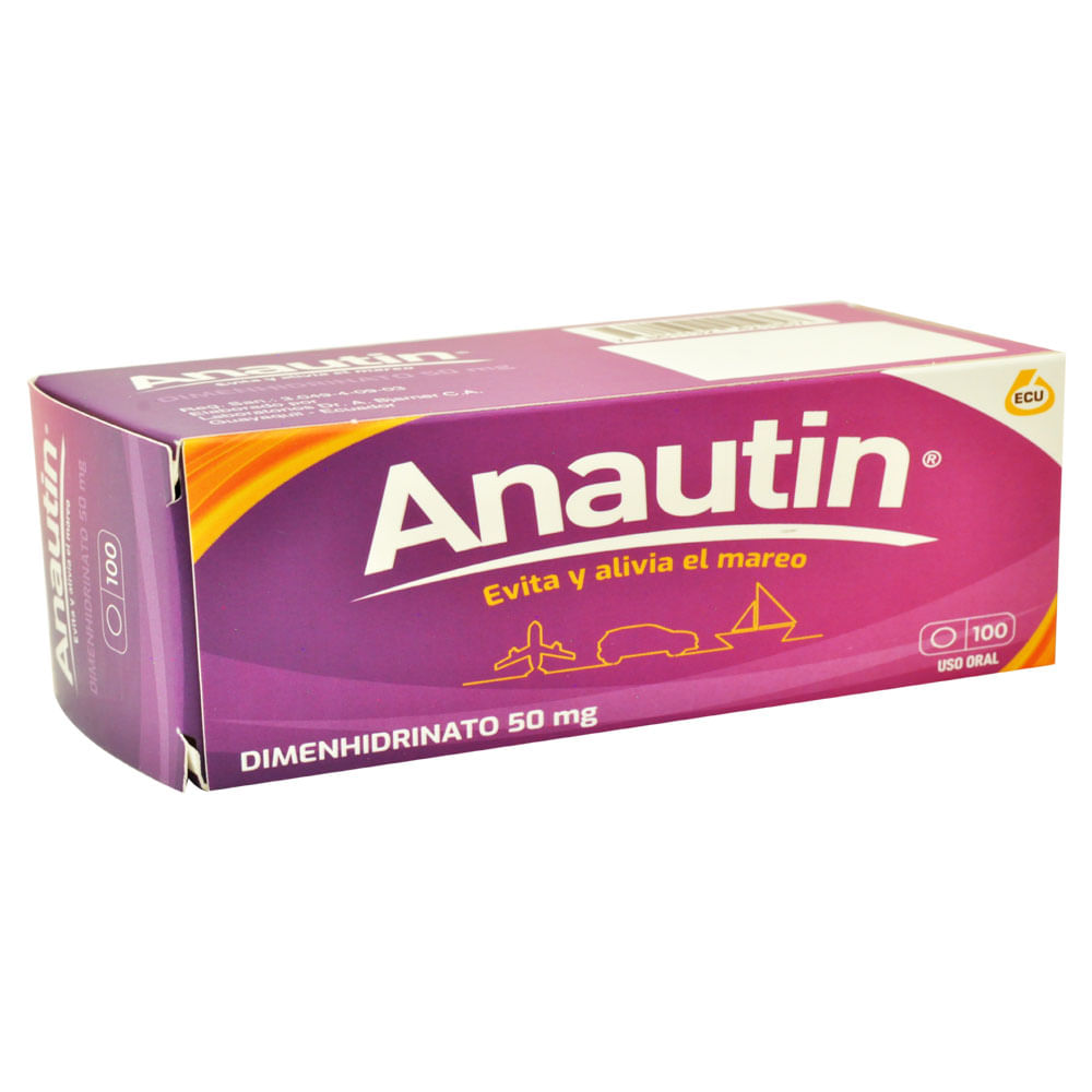 Anautin Tabletas 50 mg Caja con 100 Unidades - Farmacias Medicity