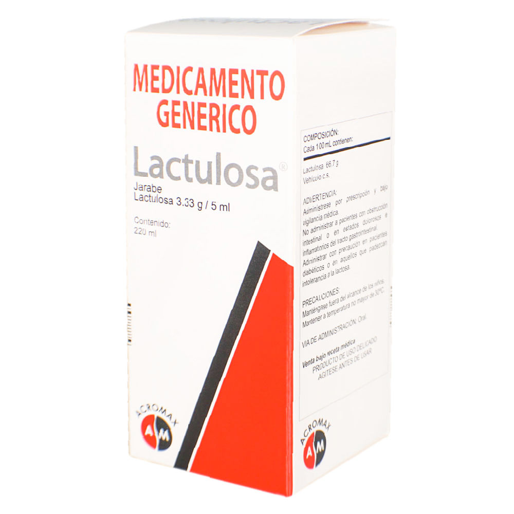 Lactulosa Jarabe 3.33 g / 5 mL Frasco con 220 mL - Farmacias Medicity