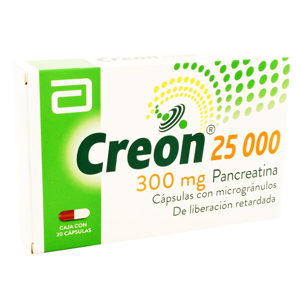 Creon 25 000 Cápsulas 300 mg Caja Con 20 Unidades - Farmacias Medicity