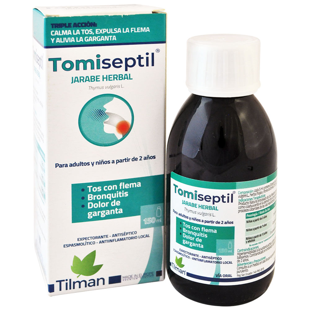 Tomiseptil Jarabe Frasco con 150 mL - Farmacias Medicity
