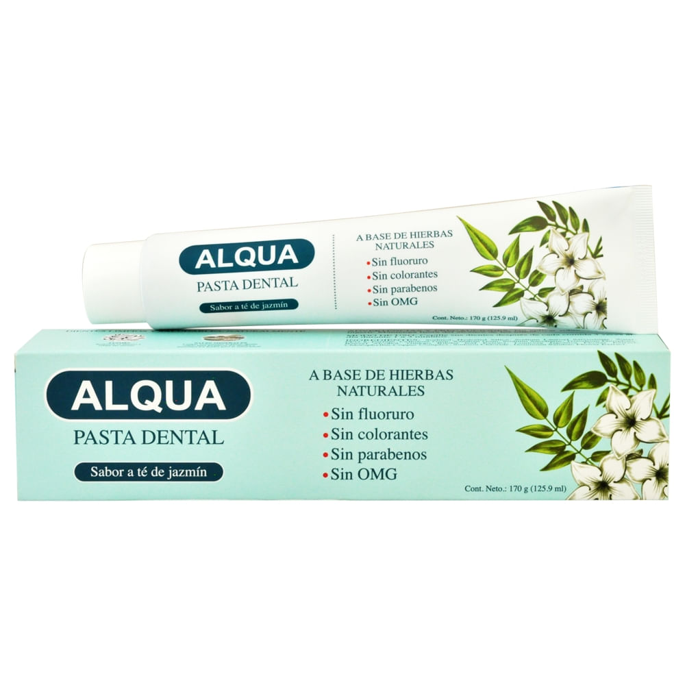 Alqua Pasta Dental Té de Jazmín 170 g - Farmacias Medicity
