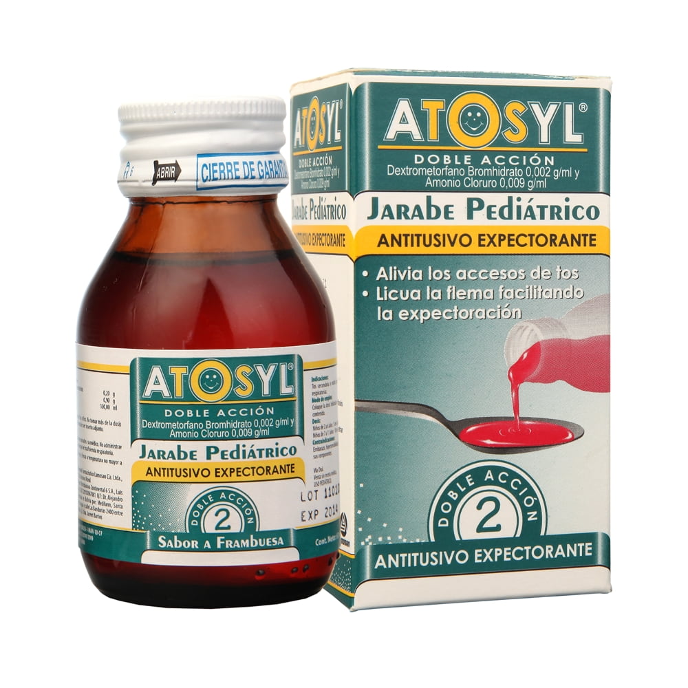 Atosyl Jarabe Pediátrico Frambuesa Frasco Con 60 mL - Farmacias Medicity