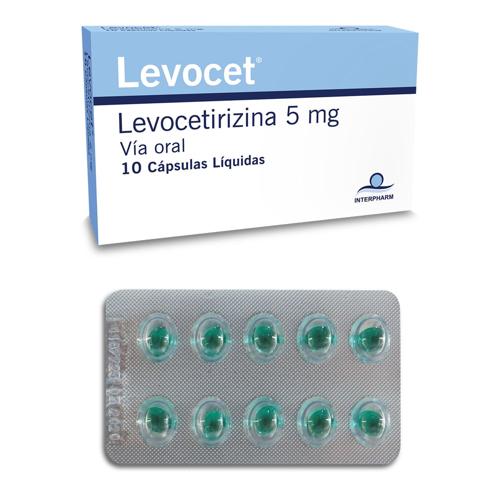 Levocet Cápsulas Líquidas 5 mg Caja 10 Unidades - Farmacias Medicity
