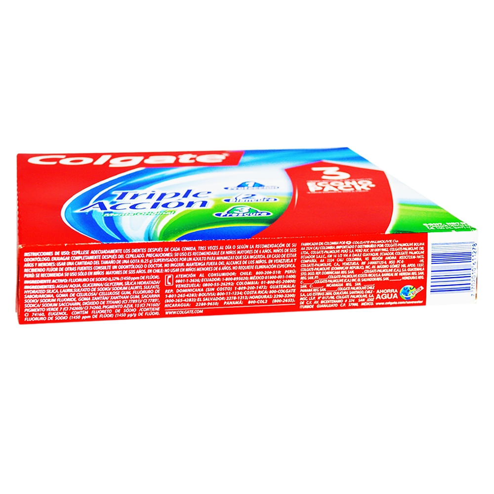 Colgate Pasta Dental Triple Acción 3 100 ml - Farmacias Medicity