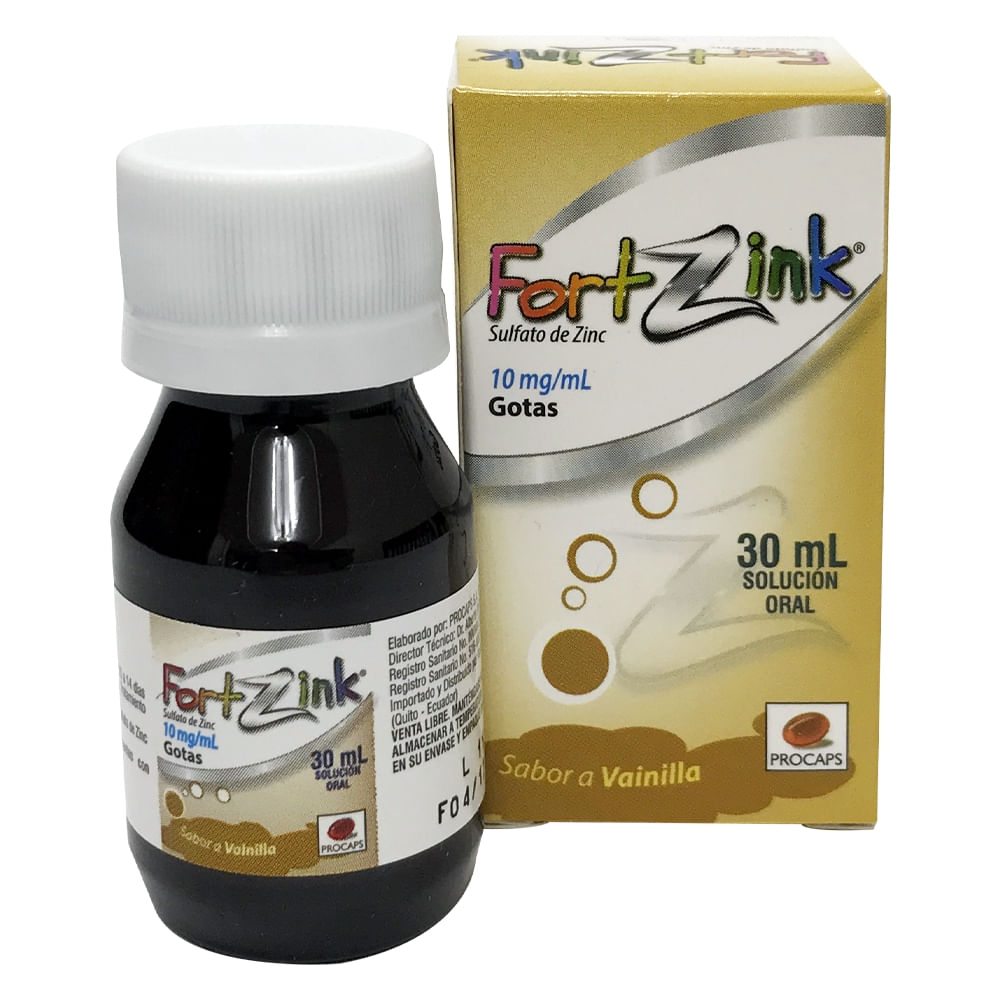 Fortzink Gotas 10 mg/ mL Vainilla Con 30 mL - Farmacias Medicity