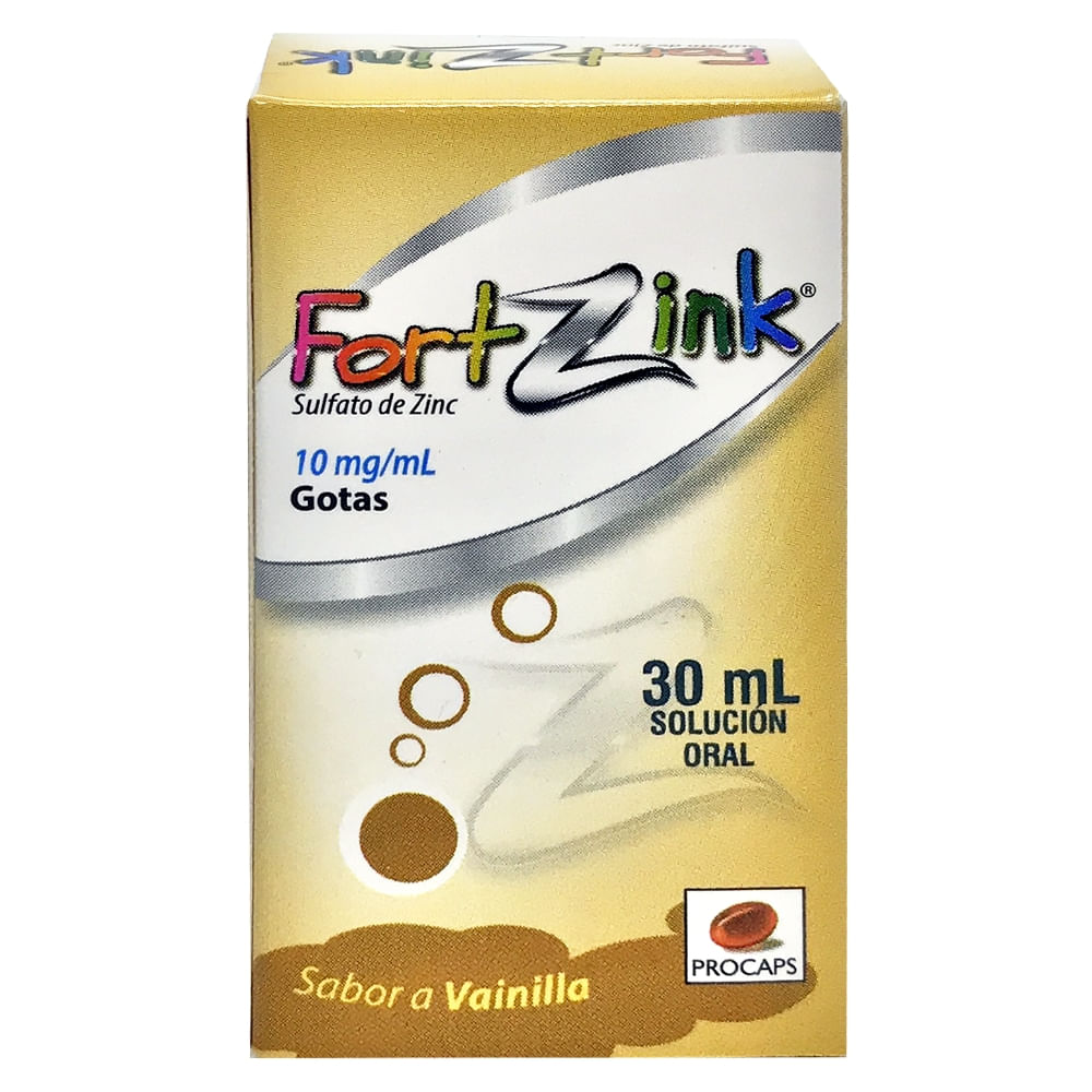 Fortzink Gotas 10 mg/ mL Vainilla Con 30 mL - Farmacias Medicity