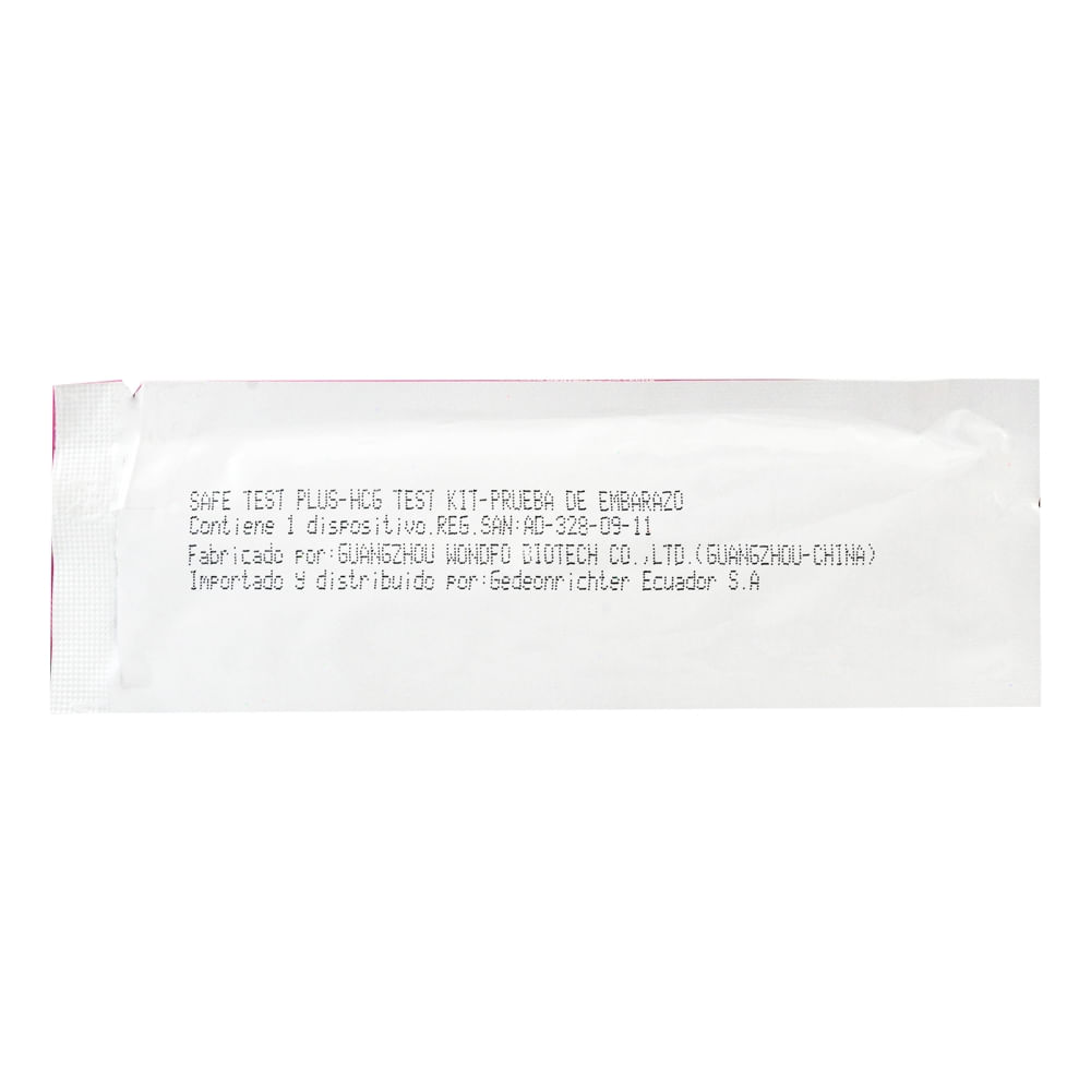 Safe Test Plus Prueba Embarazo Caja Con 1 Unidad - Farmacias Medicity