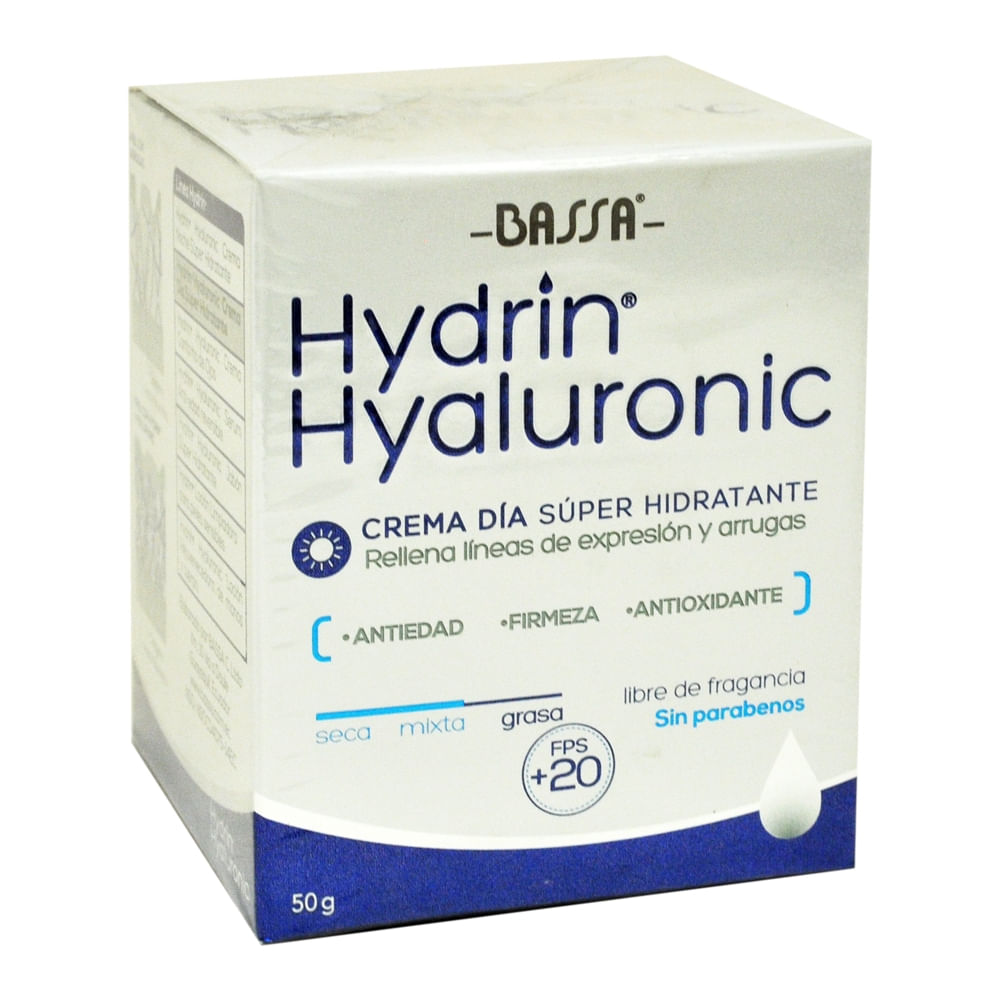 Hydrin Hyaluroni Crema Día Hidratante 50 g - Farmacias Medicity