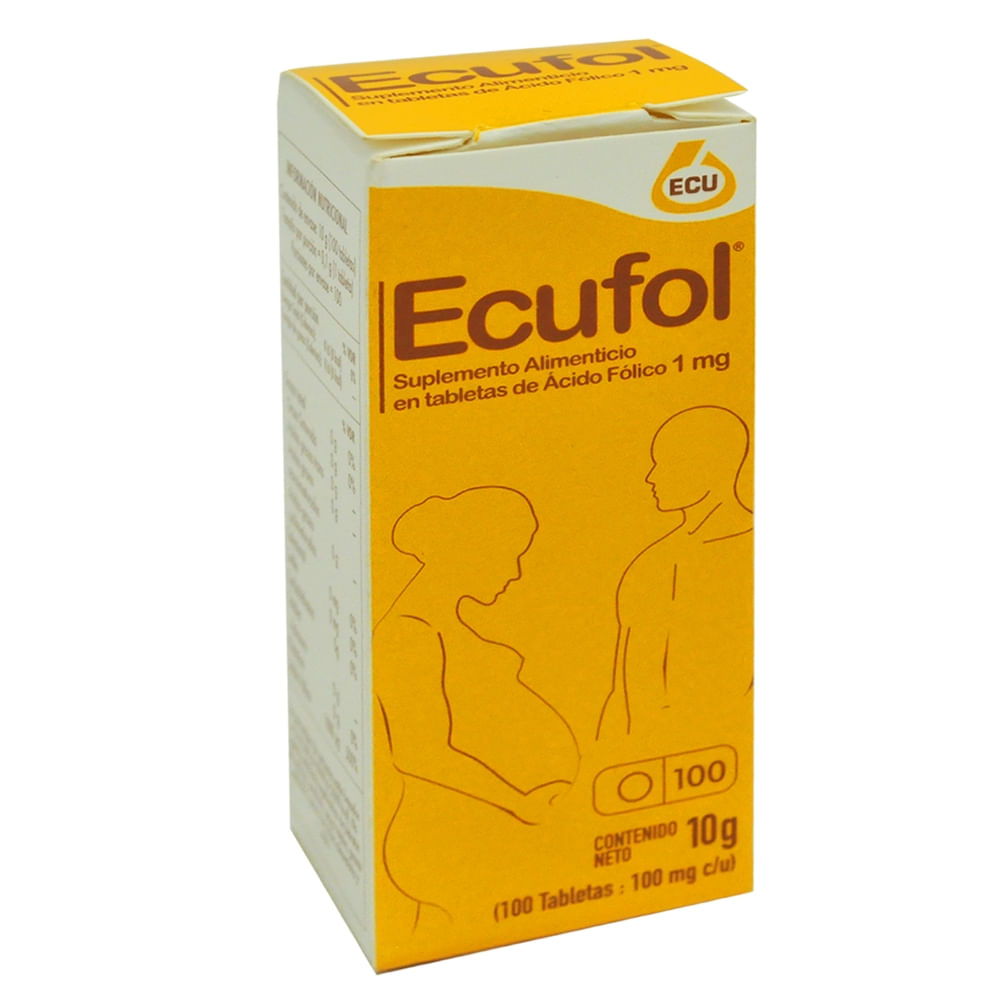 Ecufol Tabletas 1 mg Con 100 Unidades - Farmacias Medicity