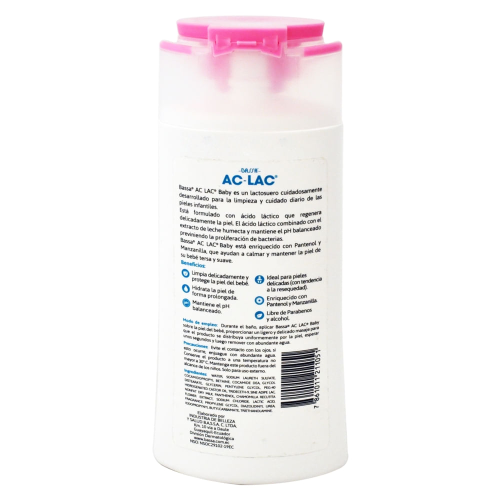 Ac-Lac Baby Jabón Líquido (PH 3.5) 200 ml - Farmacias Medicity
