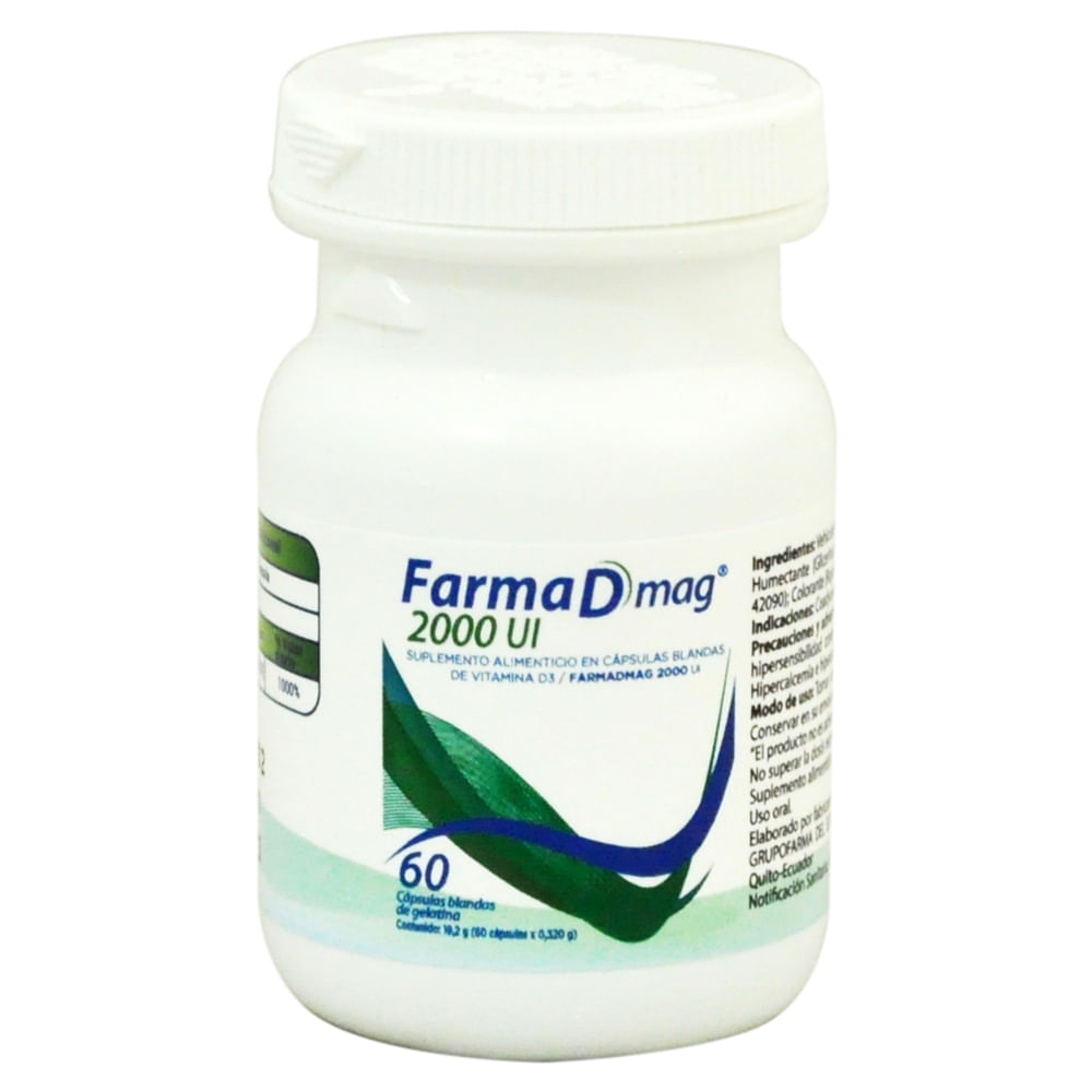 Farma D Mag Cápsulas Blandas 2000Ui Frasco con 60 Unidades - Farmacias Medicity