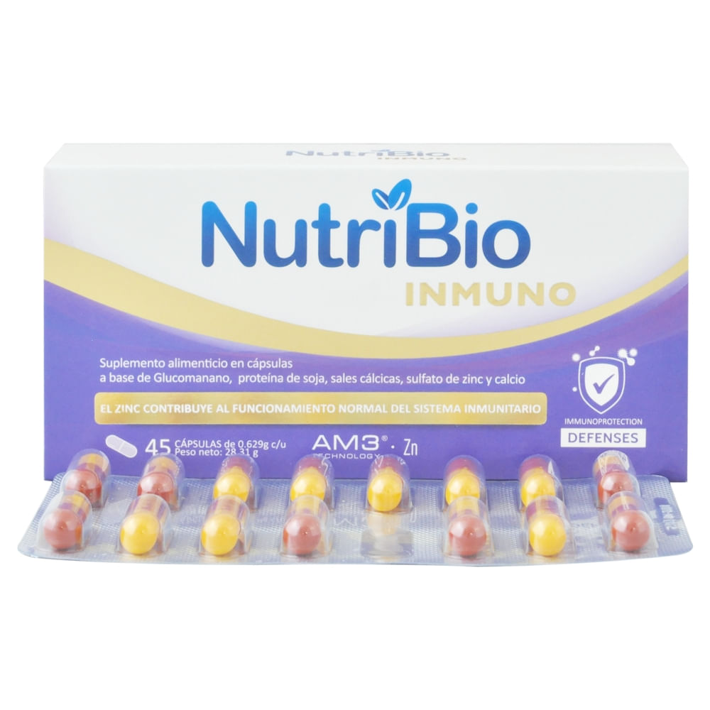 Nutribio Inmuno Suplementro Alimenticio Cápsulas Caja con 45 Unidades ...