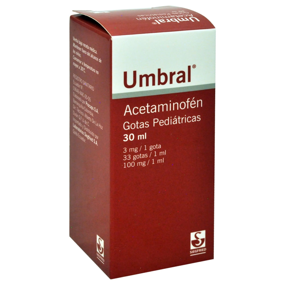 Umbral Gotas 100 mg/ mL Ped Frasco Con 30 mL - Farmacias Medicity