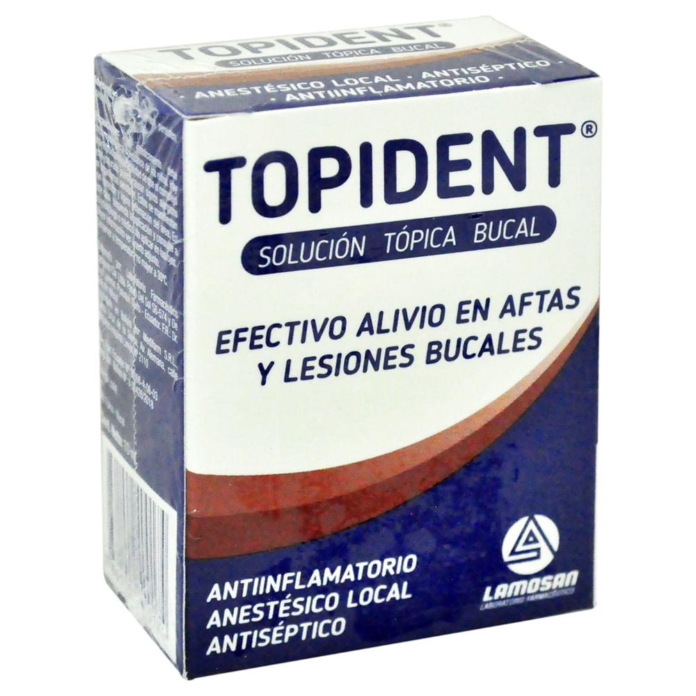 Topident Solución Topica Bucal Adultos Con 10 mL - Farmacias Medicity