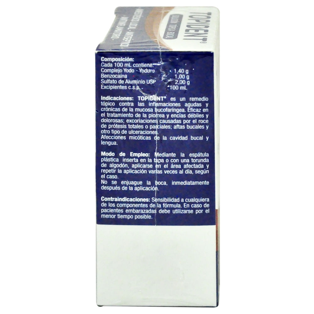 Topident Solución Topica Bucal Adultos Con 10 mL - Farmacias Medicity