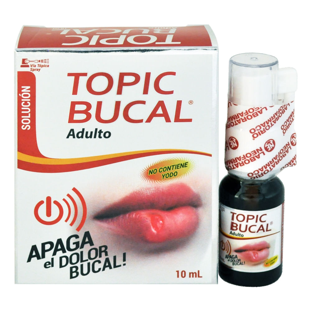 Topic Bucal Solución Adultos Frasco Con 10 mL - Farmacias Medicity
