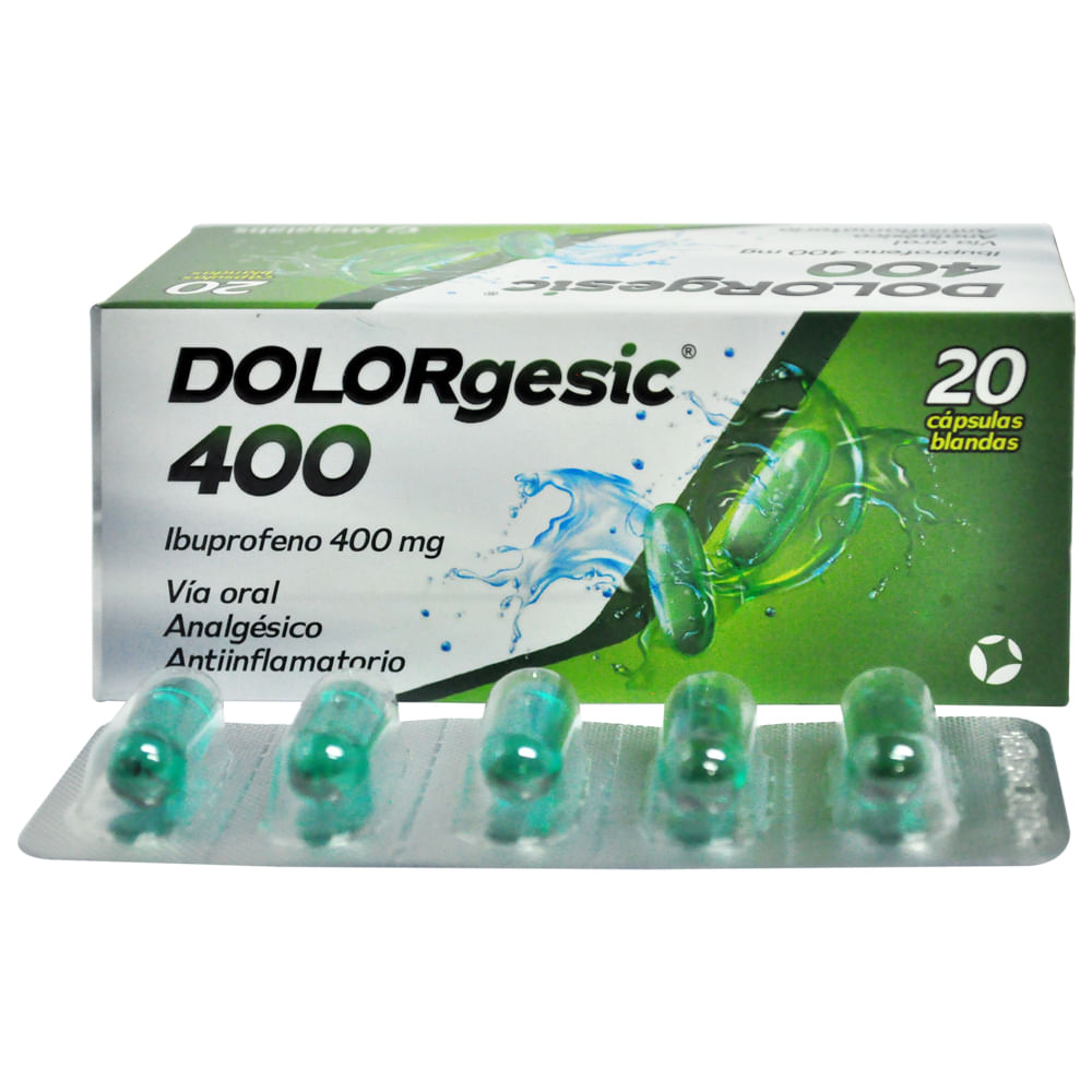 Dolorgesic Cápsula 400 mg 20 Unidades - Farmacias Medicity