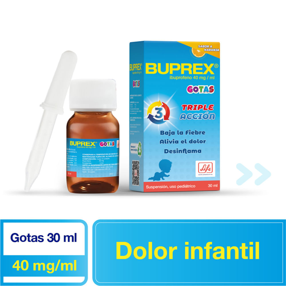 Buprex Gotas 40 mg/mL Pediátrico Frasco Con 30 mL - Farmacias Medicity