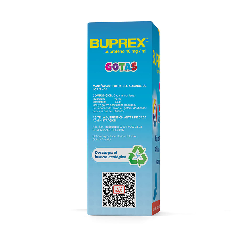 Buprex Gotas 40 mg/mL Pediátrico Frasco Con 30 mL - Farmacias Medicity