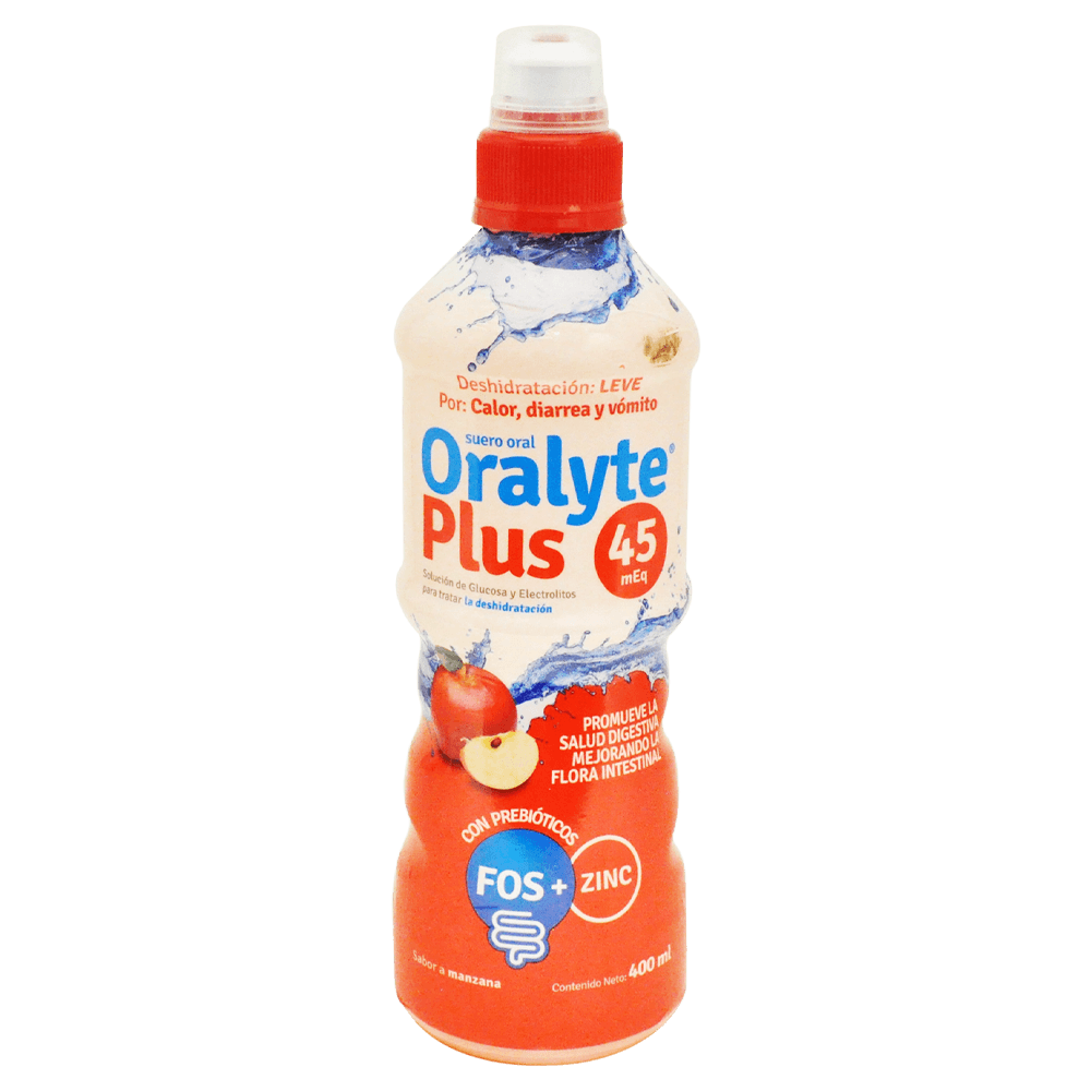 Oralyte 45 Plus Solución Manzana Frasco Con 400 ml - Farmacias Medicity