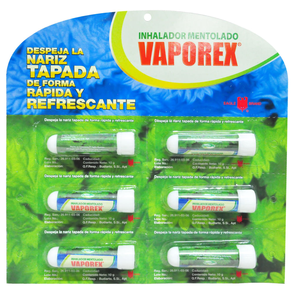 Vaporex Inhalador Display X 66 Inhaladores - Farmacias Medicity