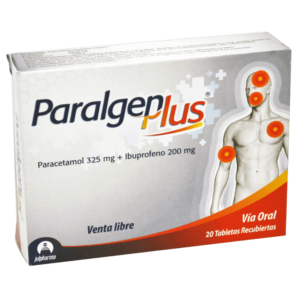 Paralgen Plus 20 Cápsulas - Farmacias Medicity