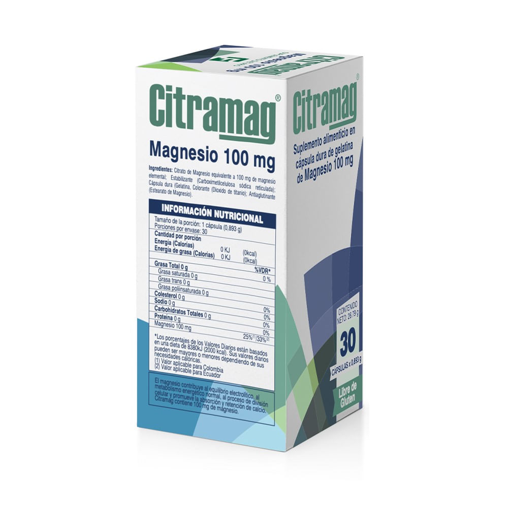 Citramag Suplemento Alimenticio 100 mg Frasco 30 Unidades - Farmacias ...
