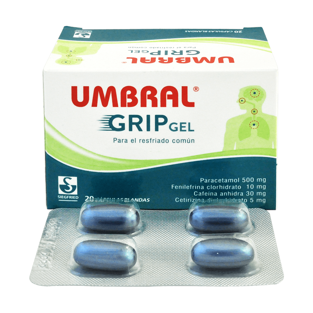 Umbral Grip Gel Cápsulas Blandas Caja con 20 Unidades - Farmacias Medicity