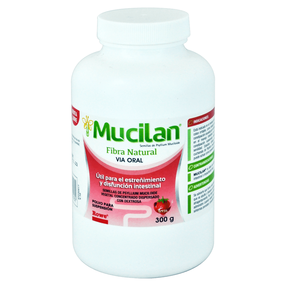 Mucilan Polvo Suspensión Fresa Frasco 300 g - Farmacias Medicity