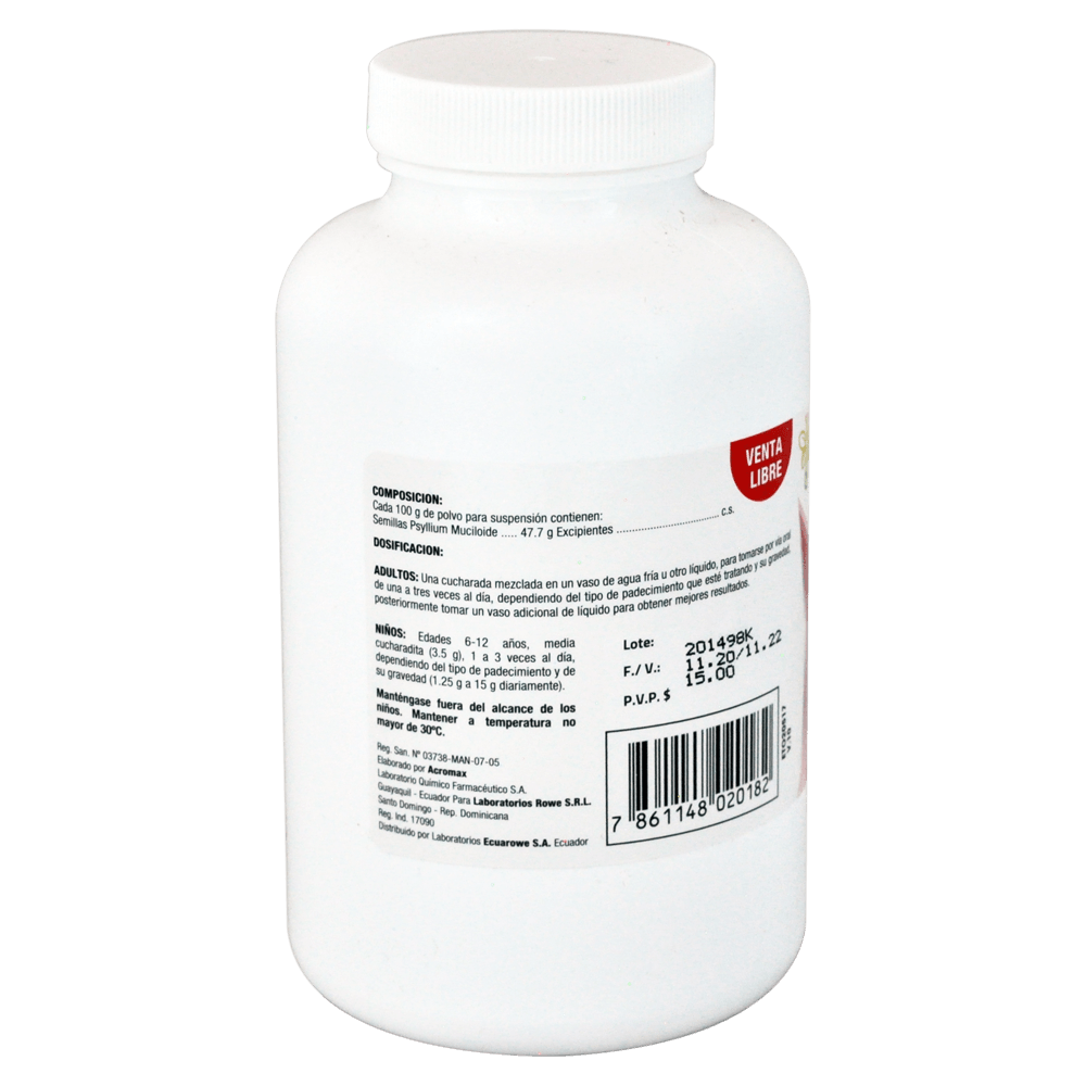 Mucilan Polvo Suspensión Fresa Frasco 300 g - Farmacias Medicity