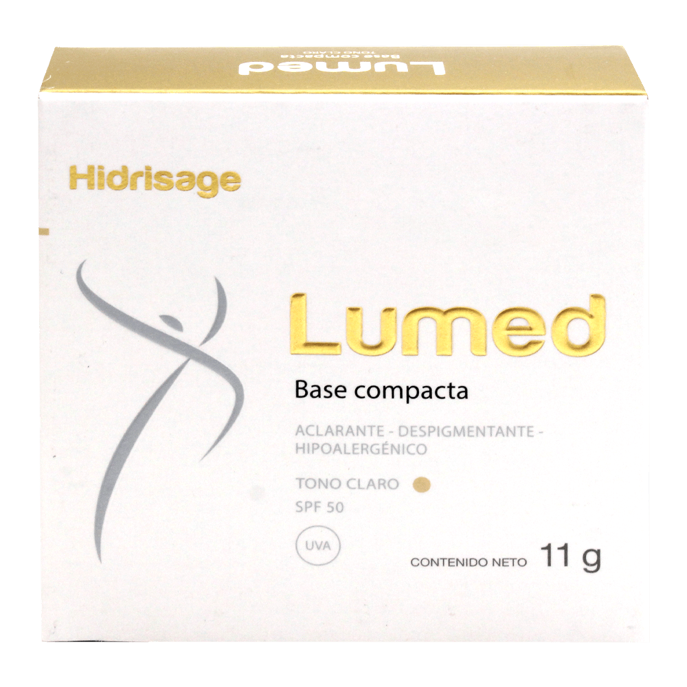 Hidrisage Lumed Base Compacta Tono Claro 11 g - Farmacias Medicity