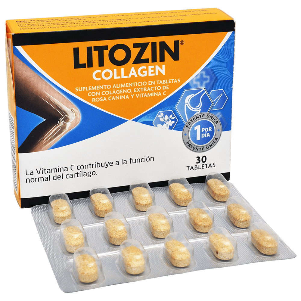 Litozin Collagen Tabletas Caja 30 Unidades - Farmacias Medicity