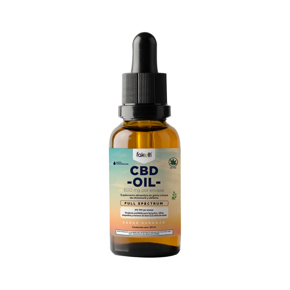 Fakulti Suplemento Alimenticio CBD Oil 600 mg 30 ml - Farmacias Medicity
