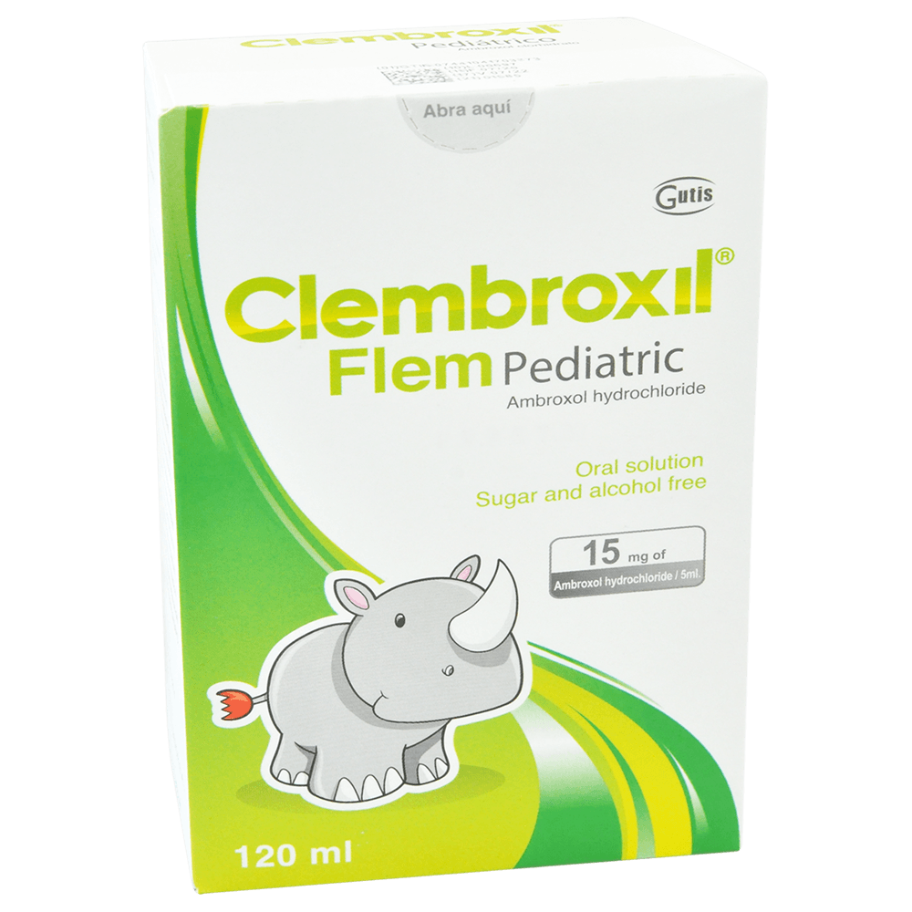 Clembroxil Flem Sol 15mg/5ml Pediátrico 120 ml - Farmacias Medicity