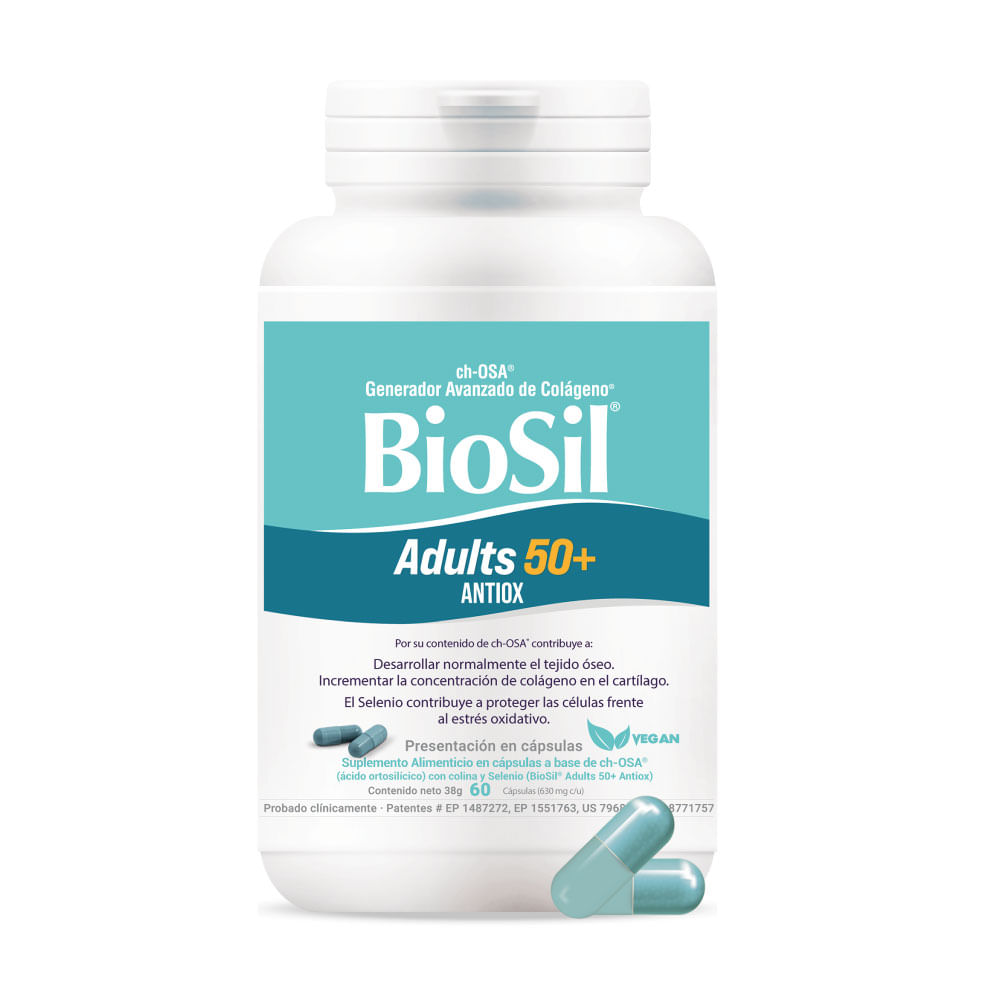 Biosil Adults 50+ Frasco 60 Cápsulas - Farmacias Medicity