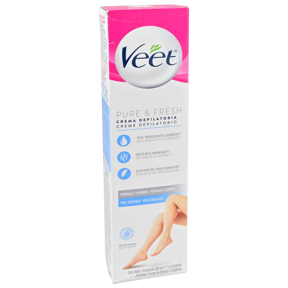 Veet Crema Depiladora Piernas/Cuerpo Piel Sensible 200ml - Farmacias ...