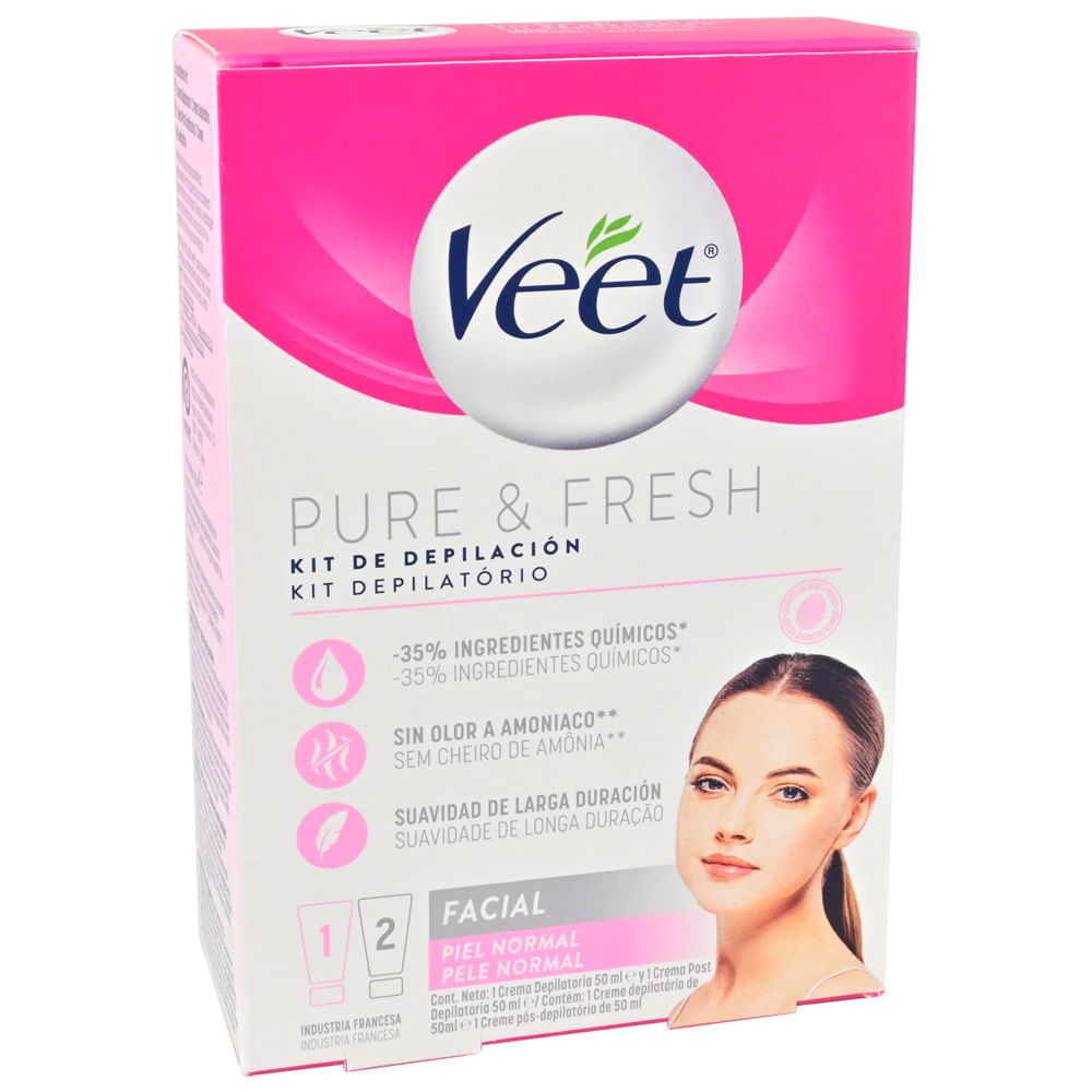 Veet Kit Depiladora Facial Crema + Post 100 ml - Farmacias Medicity