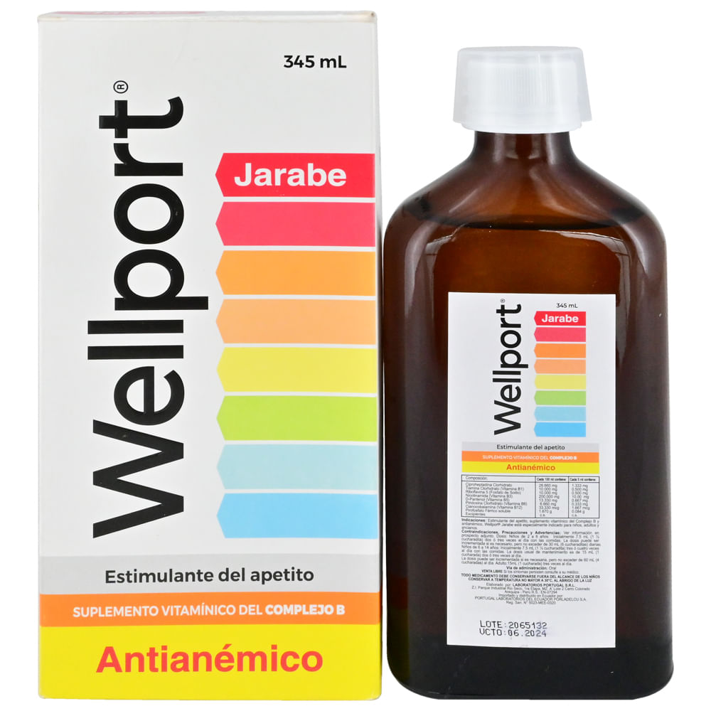 Wellport Jarabe Frasco 345 ml - Farmacias Medicity