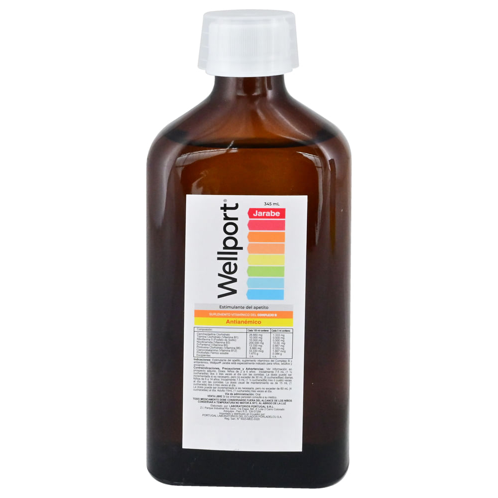Wellport Jarabe Frasco 345 ml - Farmacias Medicity