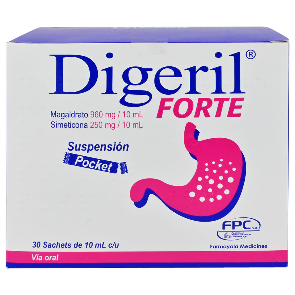 Digeril Forte Suspensión Pocket Sachet 10 ml 30 Unidades - Farmacias ...