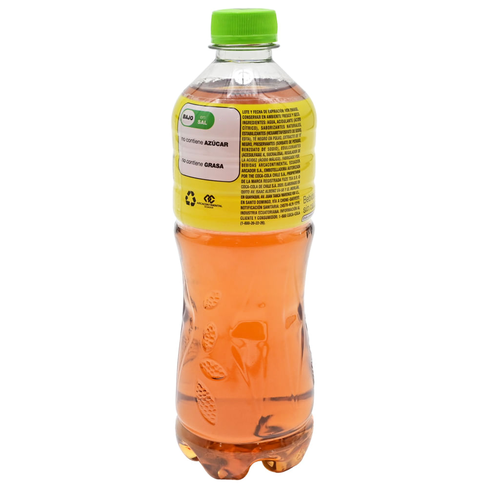 Fuze Tea Zero Té Negro Limón Frasco 550 ml - Farmacias Medicity