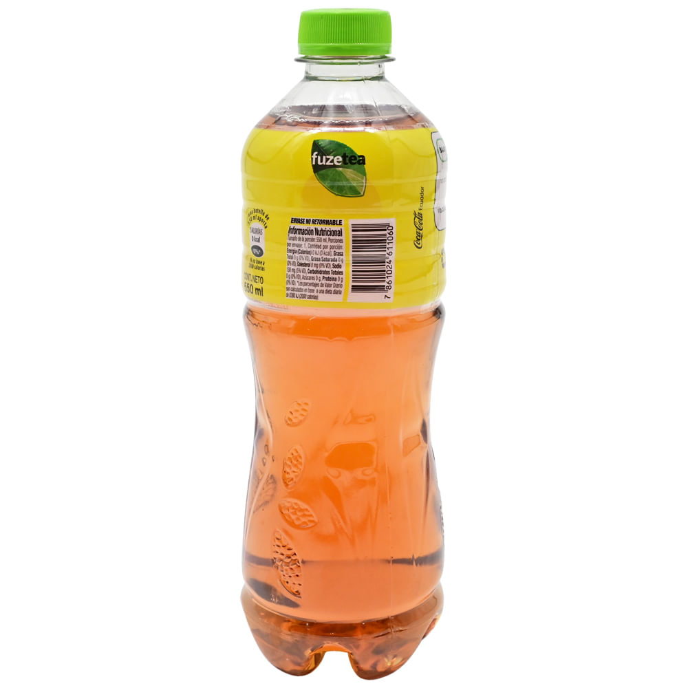 Fuze Tea Zero Té Negro Limón Frasco 550 ml - Farmacias Medicity