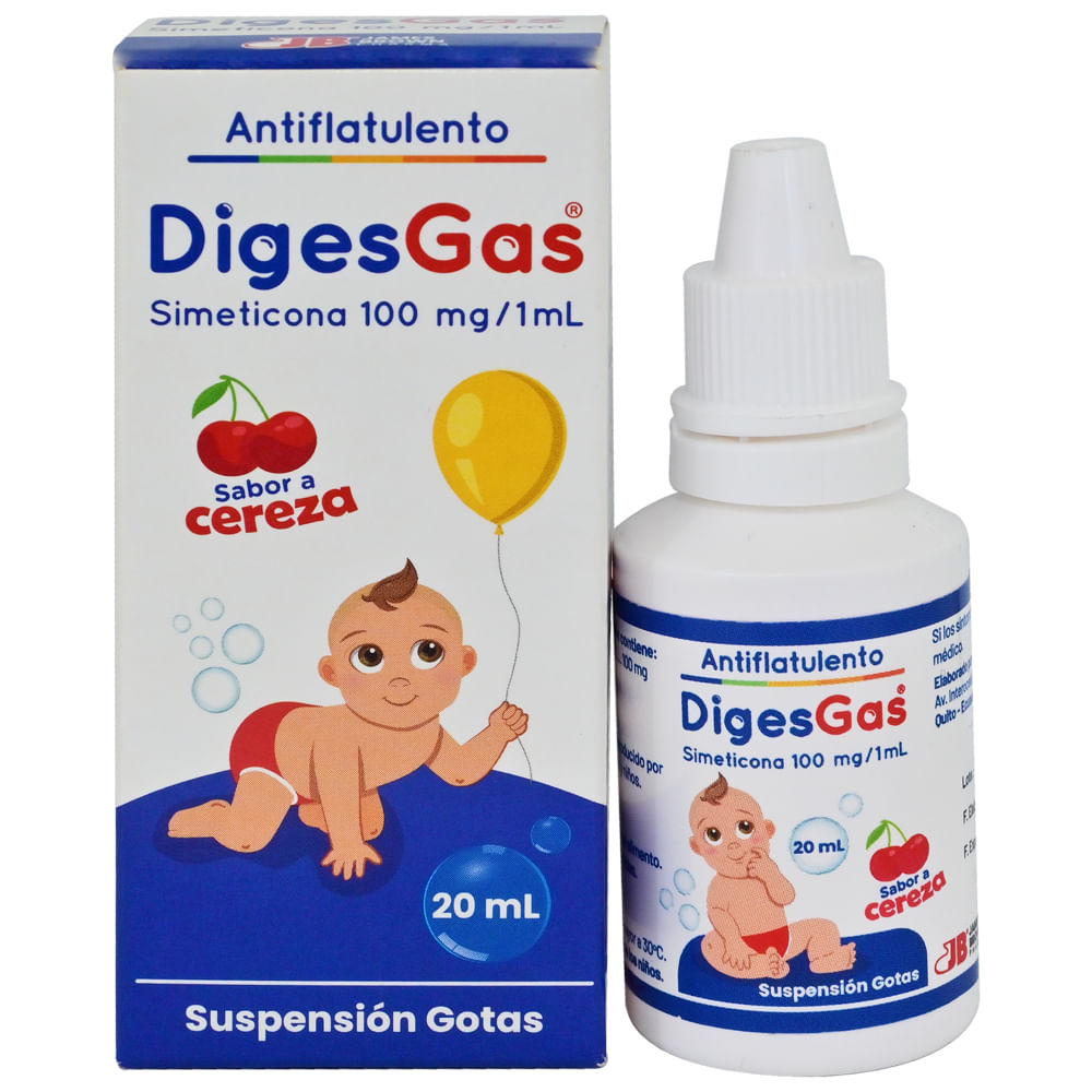 Digesgas Gotas Infantil 100mg/Ml Cereza Frasco 20 ml - Farmacias Medicity