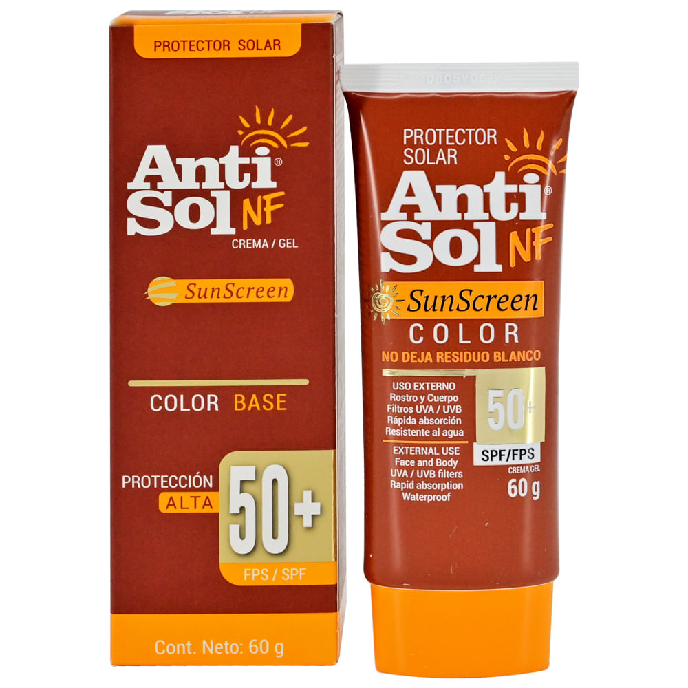 Sunscreen Protector Solar Anti-Sol Con Color Fps50+ 60 g - Farmacias ...