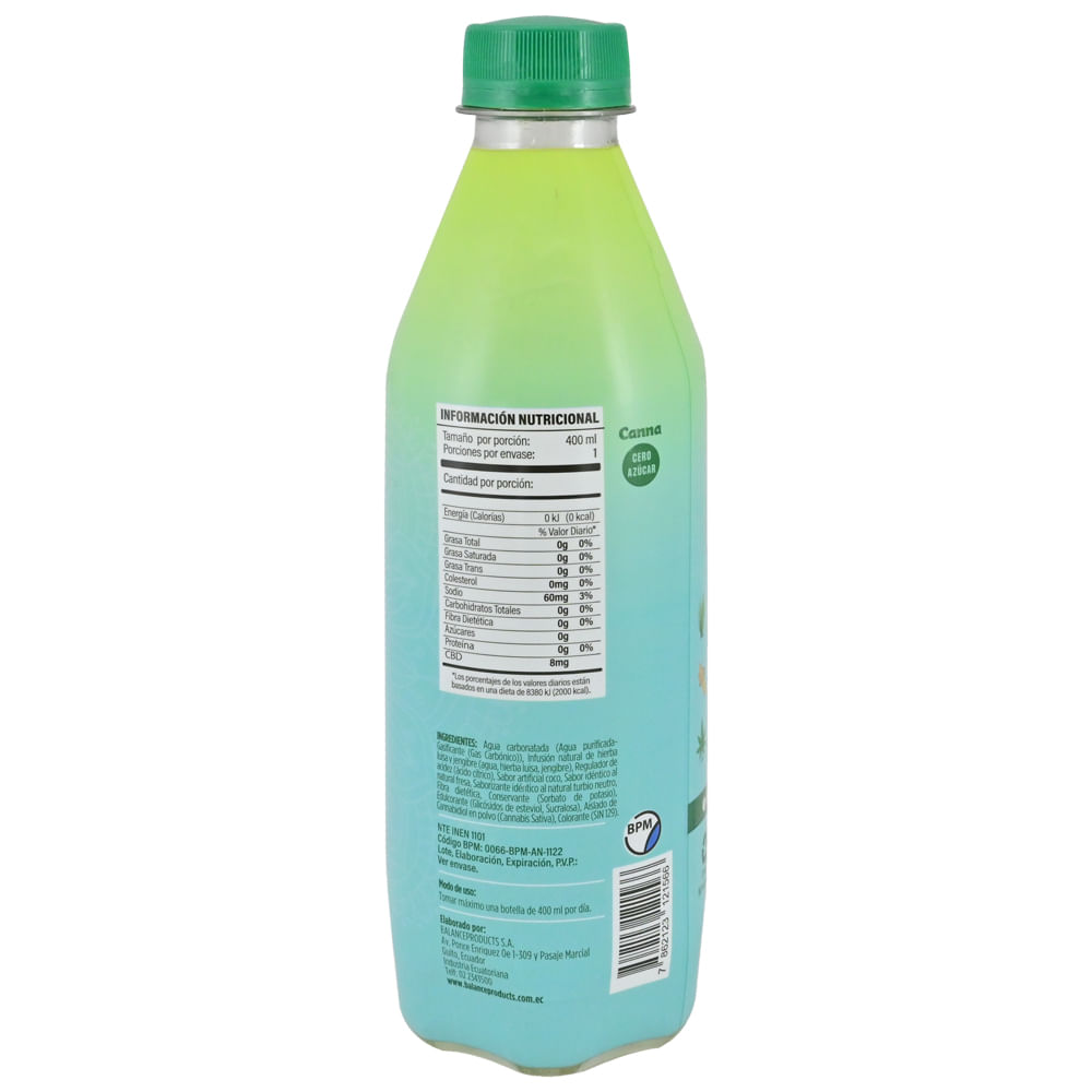 Canna Bebida Con Gas Pacific Coconut 400 ml - Farmacias Medicity