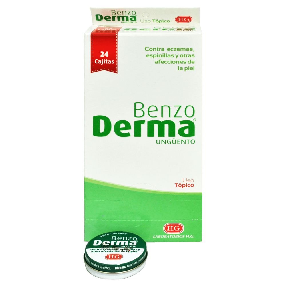 Benzo Derma Ungüento 12.5 g Caja 24 Unidades - Farmacias Medicity