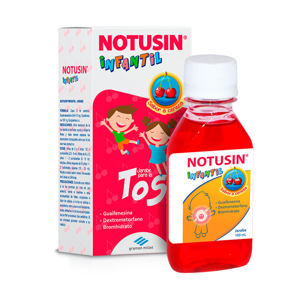 Notusin Infantil Jarabe 2mg/20mg/Ml Frasco 100 ml - Farmacias Medicity