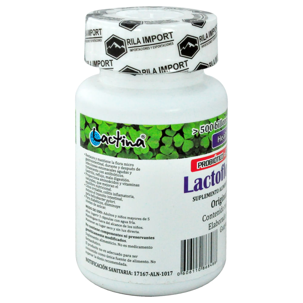 Lactoflor Probióticos 500 mg Frasco 30 Unidades - Farmacias Medicity